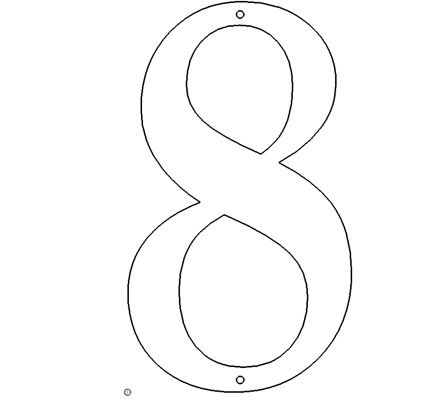 Laser Vorlage dxf Hausnummer 8 - Laser template DXF house number 8 ...
