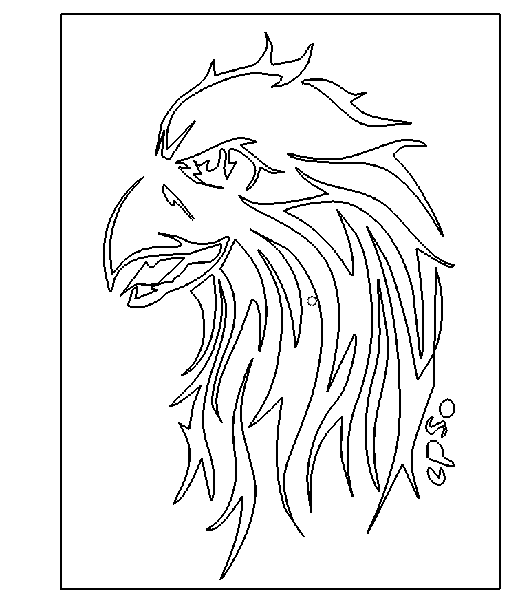 Adler Bild - Eagle Picture – DXF/DWG Datei kostenlos herunterladen ...