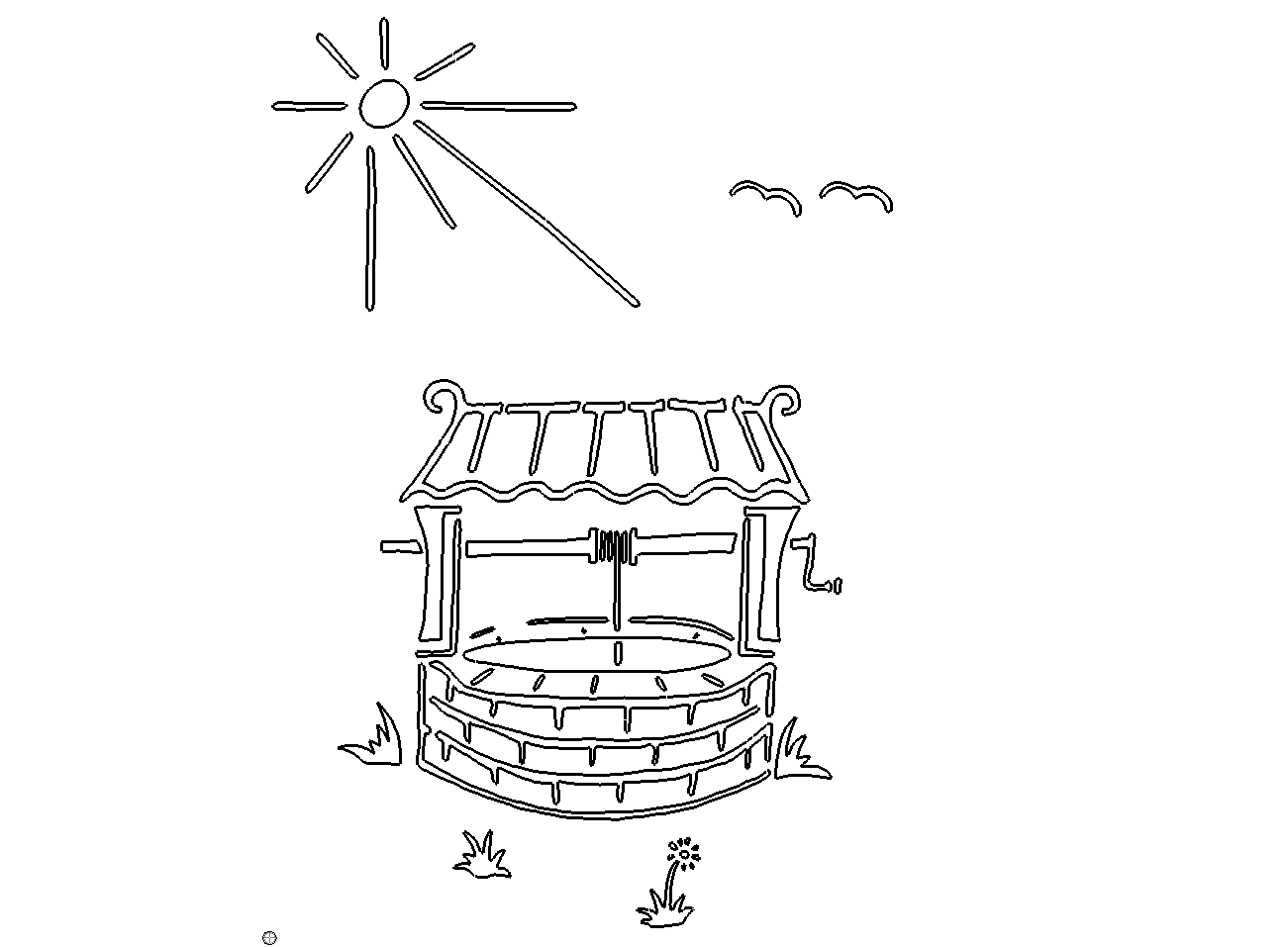 Brunnen - Fountain – DXF/DWG Datei kostenlos herunterladen | DXF Downloads