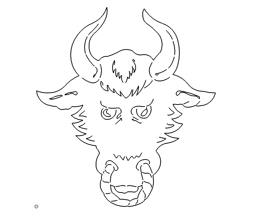 Bulle Kopf - Bull Head – DXF/DWG Datei kostenlos herunterladen | DXF ...