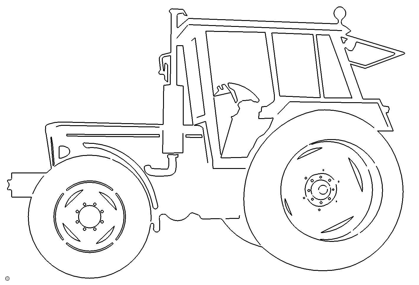 Trecker - tractor – DXF/DWG Datei kostenlos herunterladen | DXF Downloads