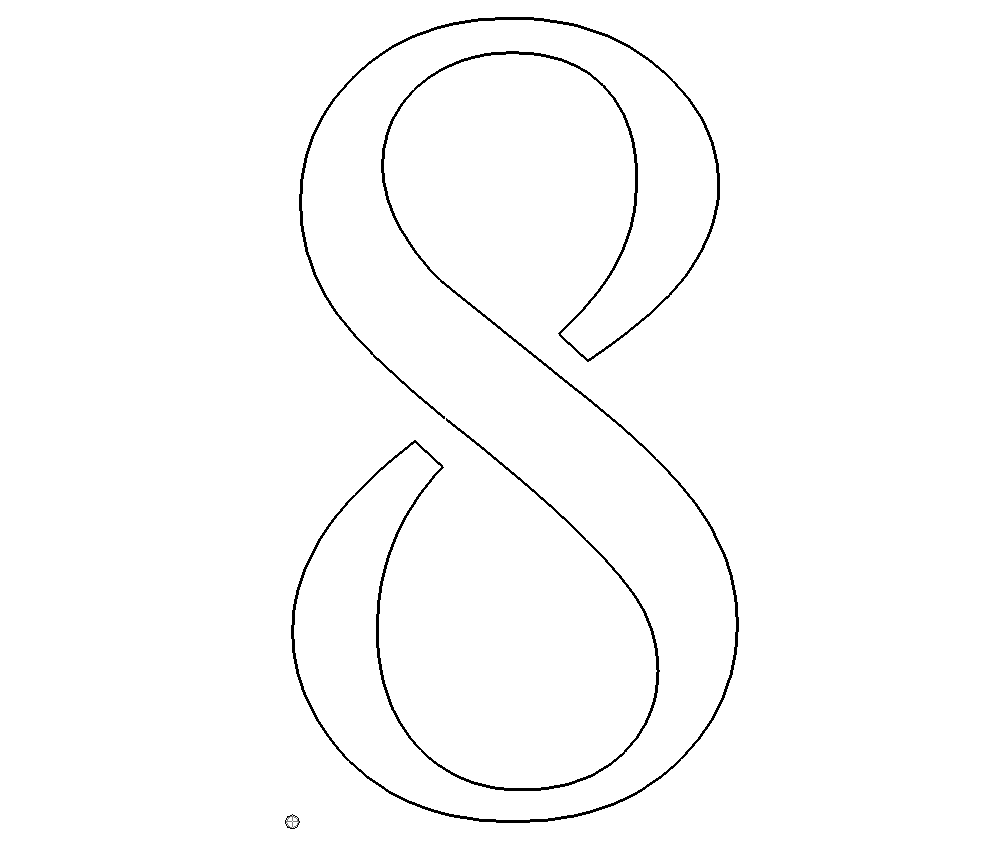 Zahl 8 - Number 8 dxf dwg Vorlagen Downloads kostenlos