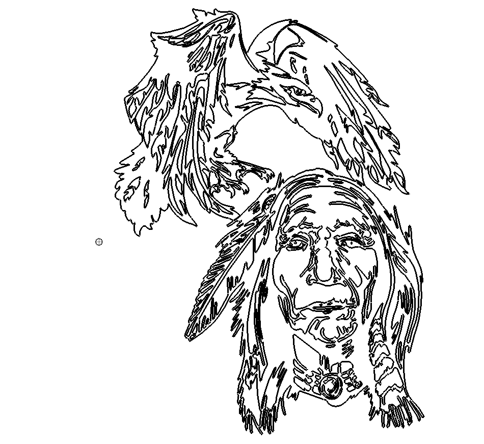 Adler Indianer - Eagle with Indianer – DXF/DWG Datei kostenlos ...