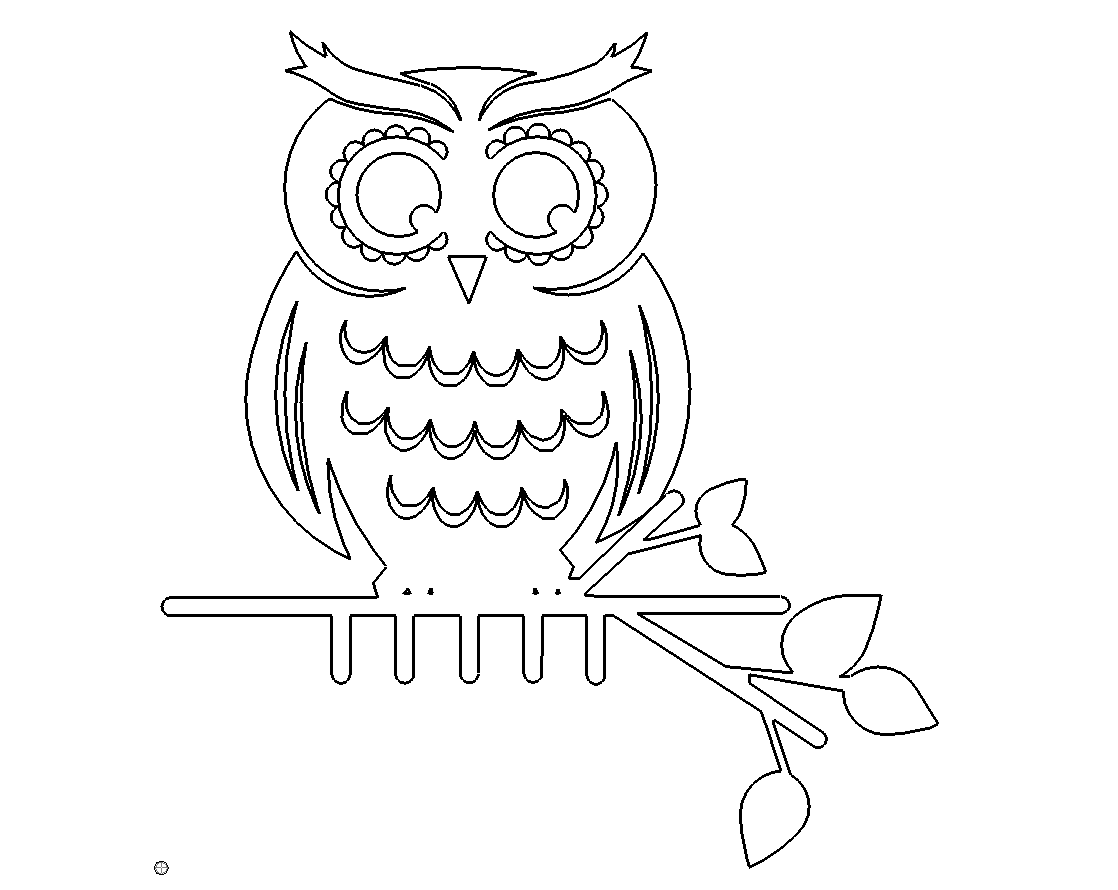 Eule auf Ast - Owl dxf dwg Vorlagen Downloads kostenlos