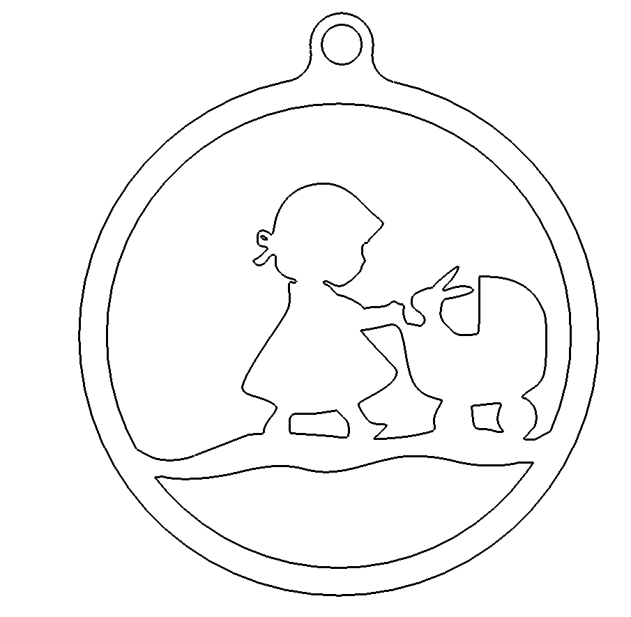 Schlüsselanhänger Hase - Rabbit – DXF/DWG Datei kostenlos herunterladen ...