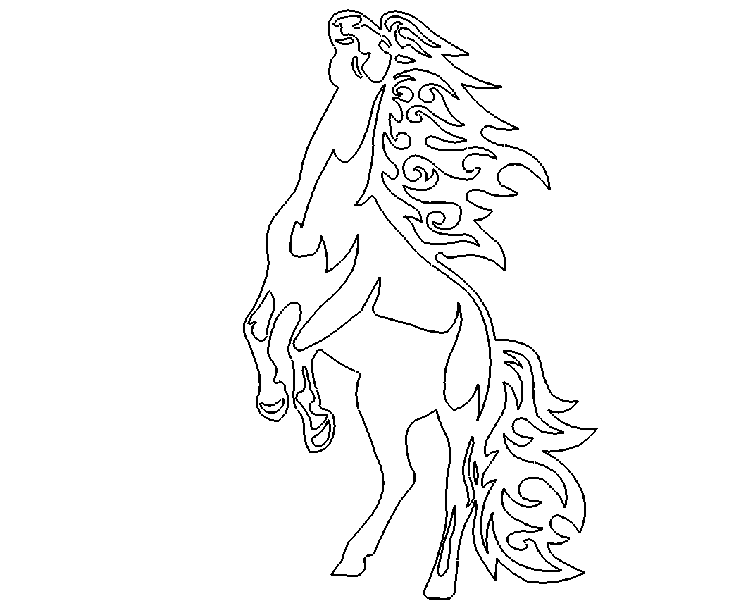 Pferd - horse dxf dwg Vorlagen Downloads kostenlos