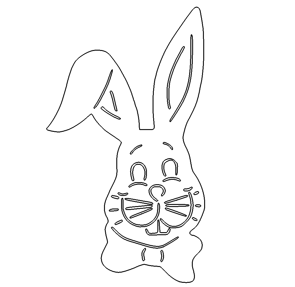 Hase für Ostern - Rabbit for Easter – DXF/DWG Datei kostenlos ...