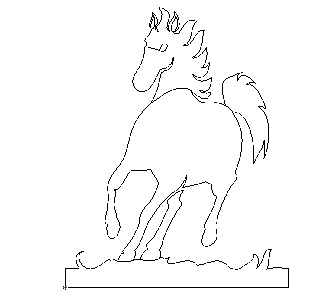 Pferd - Horse – DXF/DWG Datei kostenlos herunterladen | DXF Downloads