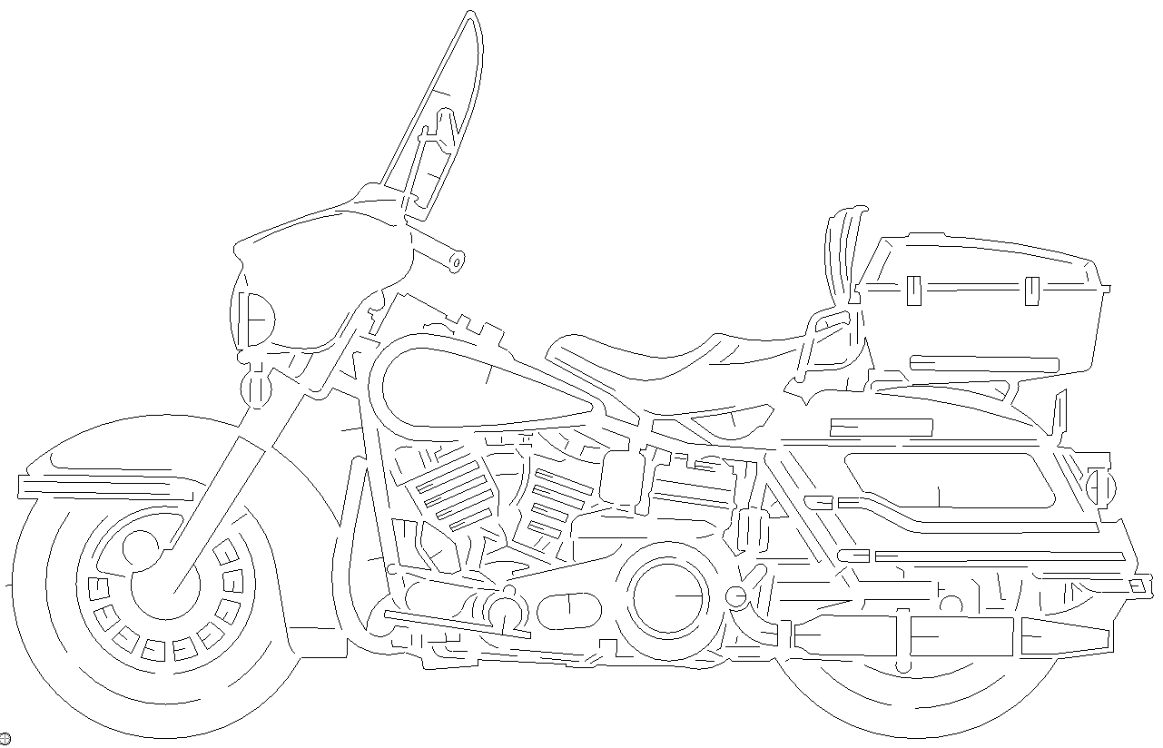Harley Davidson Detailgetreu dxf dwg Vorlagen Downloads kostenlos