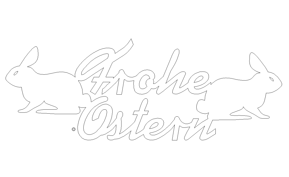 Ostern Schild mit 2 Hasen – DXF/DWG Datei kostenlos herunterladen | DXF ...